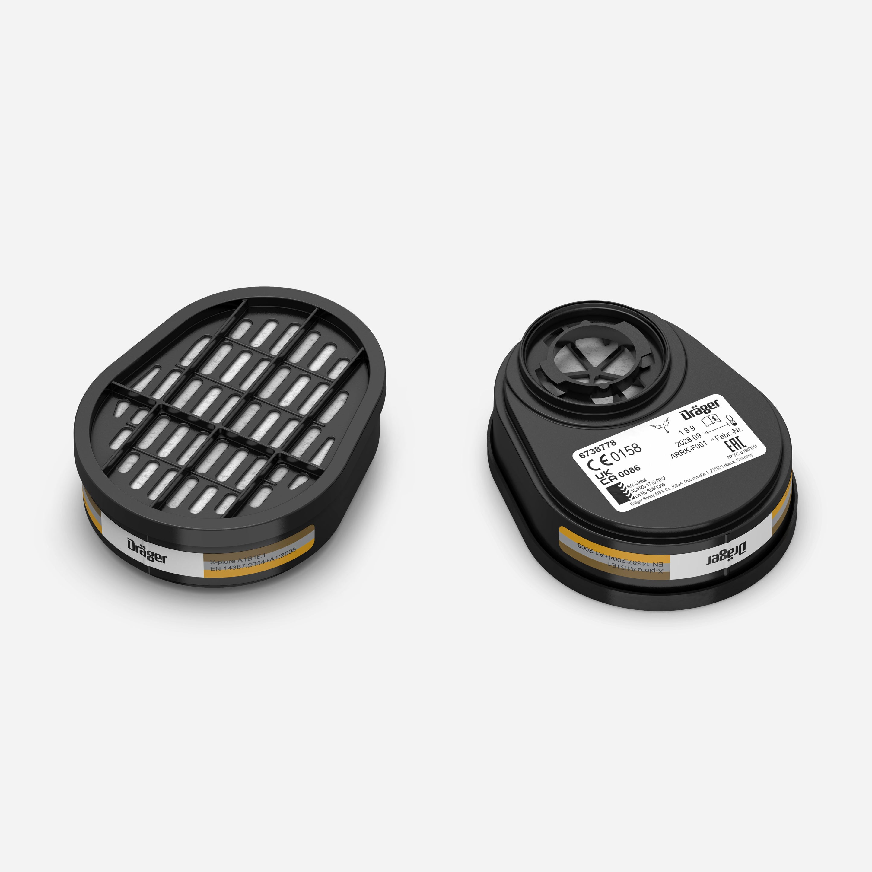 DRÄGER X-PLORE BAYONET GAS FILTER - A1B1E1K1 – Procon Marketing (Pty) Ltd